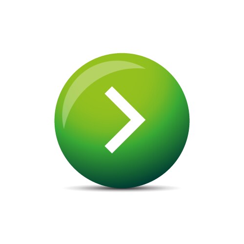 Green round media button play shiny icon Vector Image