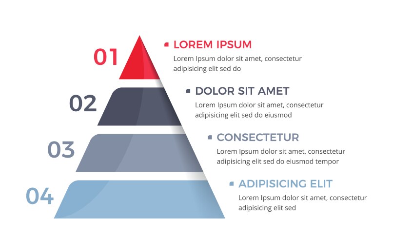 Pyramid chart graph infographics diagram Vector Image Pyramid chart graph infographics diagram Vector Image