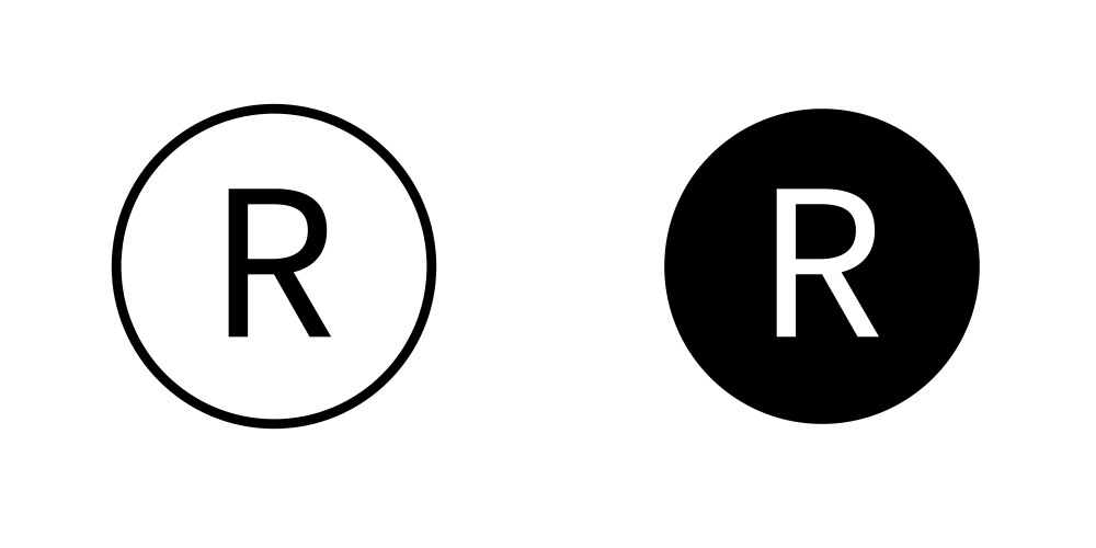 Logo registered trademark Vector Images & Graphics for Commercial Use ...