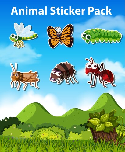 Set of baby sticker Royalty Free Vector Image - VectorStock