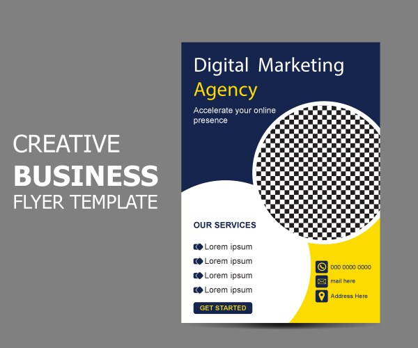 Business flyer design template graphic Royalty Free Vector