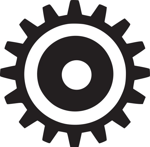 Gear - minimalist and simple silhouette Royalty Free Vector
