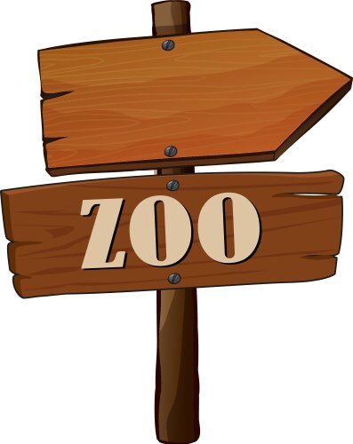 Cartoon wooden board sign and box set Royalty Free Vector