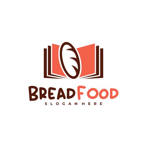 Bread book logo template creative Royalty Free Vector Image