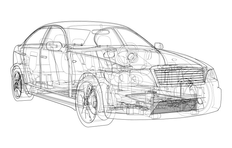 Chassis selection car isometric icon Royalty Free Vector