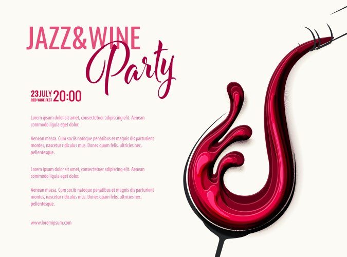 Glass wine with splash logo design Royalty Free Vector Image