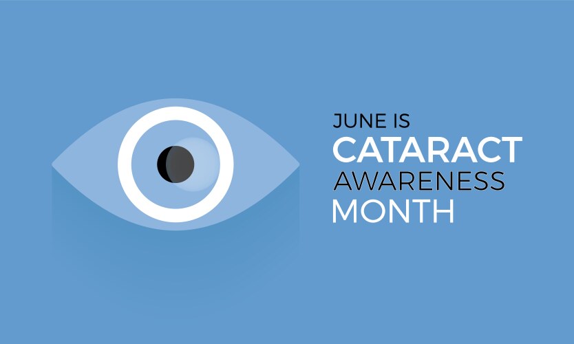 Cataract awareness month health Royalty Free Vector Image