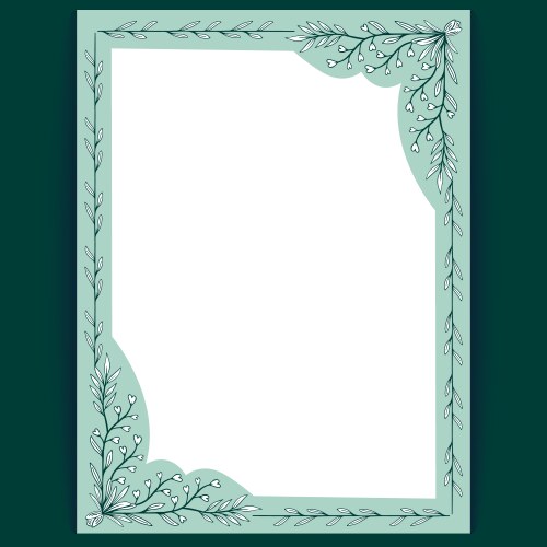 Nature-inspired green border design template Vector Image