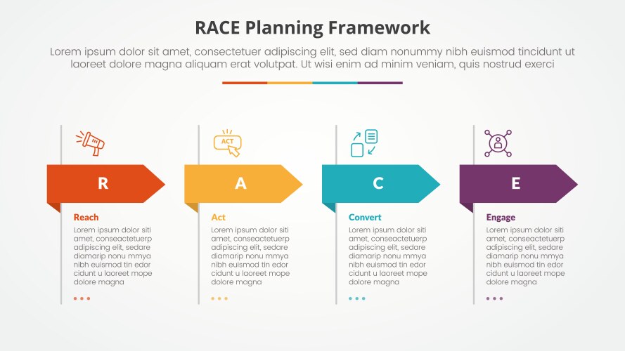 Race framework infographic concept for slide Vector Image Race framework infographic concept for slide Vector Image