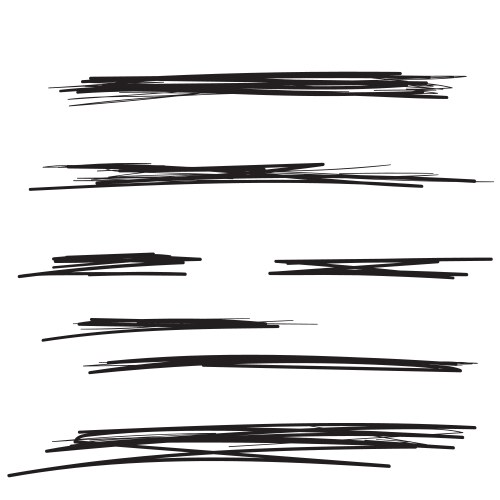 Squiggle brush scribble underline marker pen Vector Image