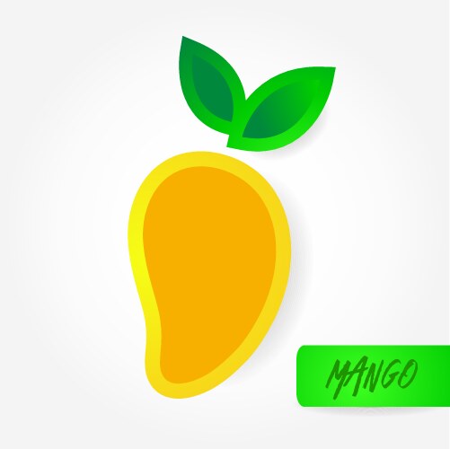 Mango fruit isolated fresh Royalty Free Vector Image