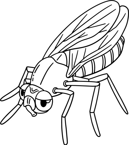 Insect hornets animal isolated coloring page Vector Image