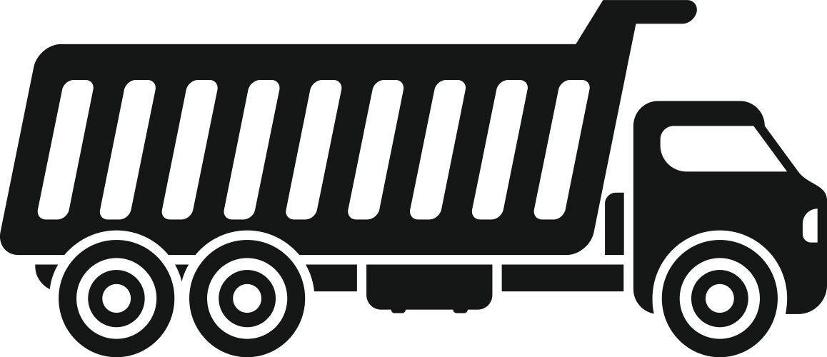 Heavy tipper truck carrying building materials Vector Image