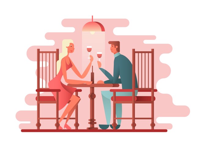 Romantic dinner Royalty Free Vector Image - VectorStock