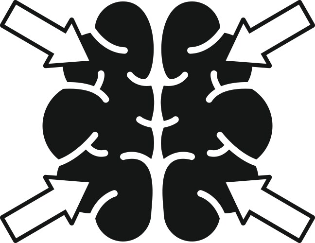 Gear Brain Solution Icon Outline Mind Royalty Free Vector