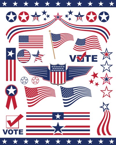 American flag Royalty Free Vector Image - VectorStock