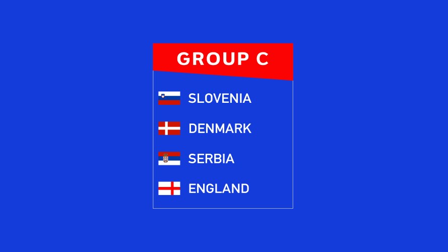 European nations 2024 group c emblem abstract Vector Image