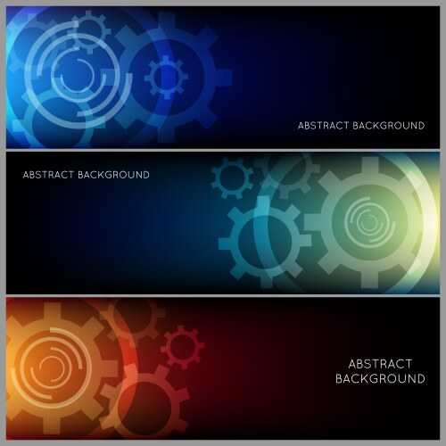 Abstract industrial banners set Royalty Free Vector Image