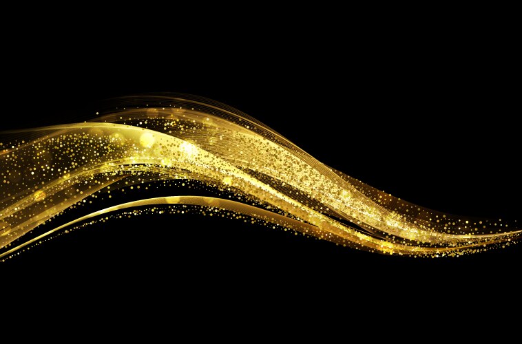 Abstract shiny color wave design element Vector Image