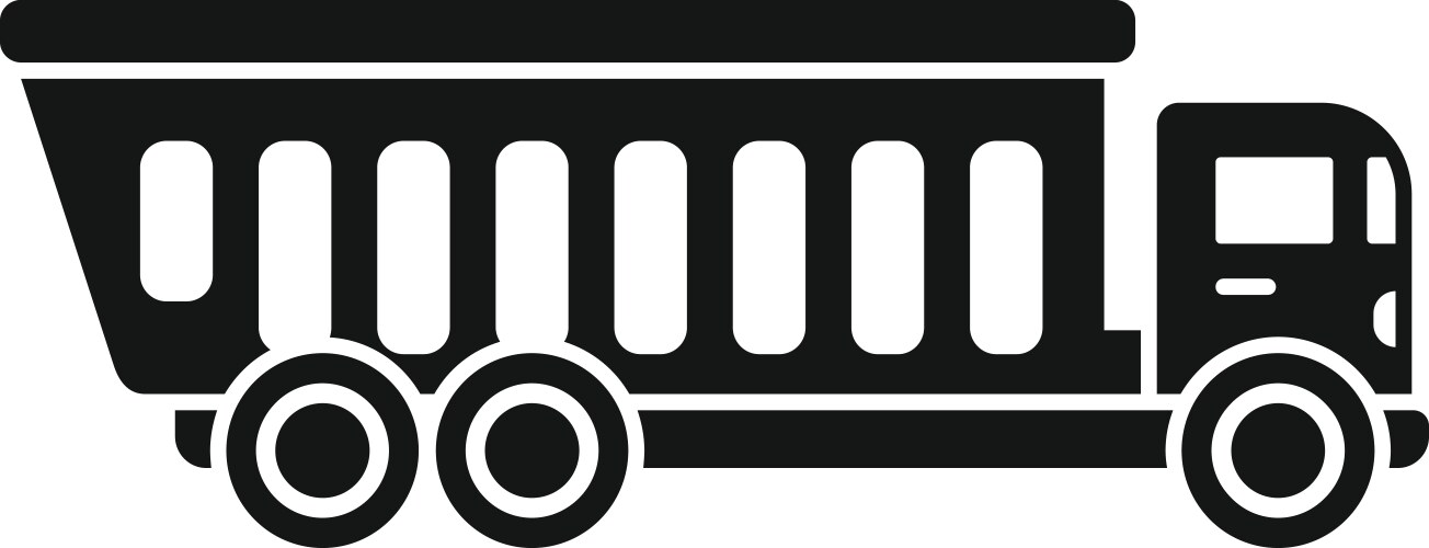 Red tipper lorry truck delivering building Vector Image