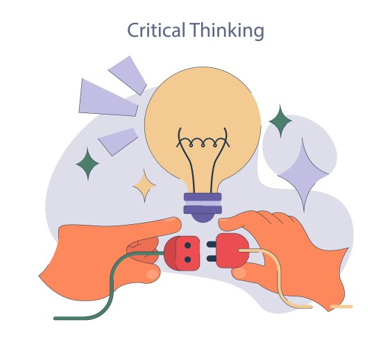 Critical thinking concept Royalty Free Vector Image