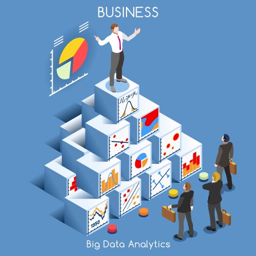 Big data 2x2 design concept Royalty Free Vector Image