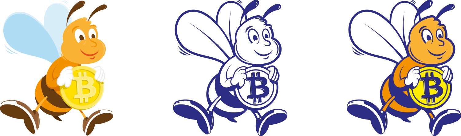 Bee keep gold coin Royalty Free Vector Image - VectorStock