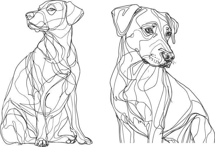 One Line Drawing Dog Vector Images (over 2,100)
