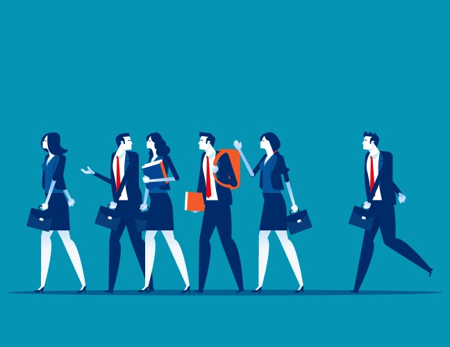 Group business people go to work concept Vector Image