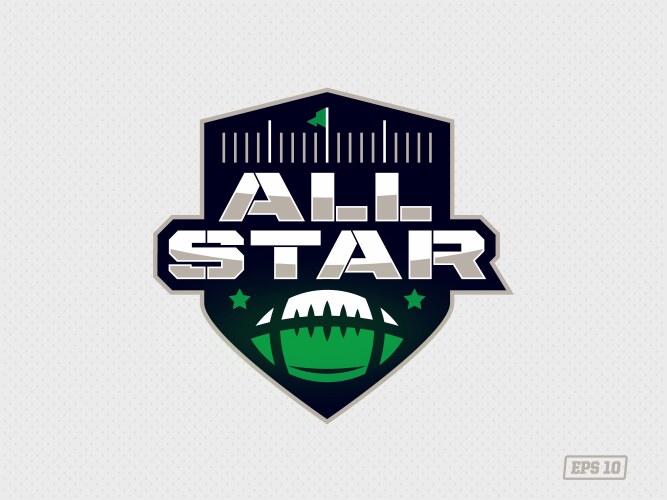 Modern professional emblem all star for american Vector Image