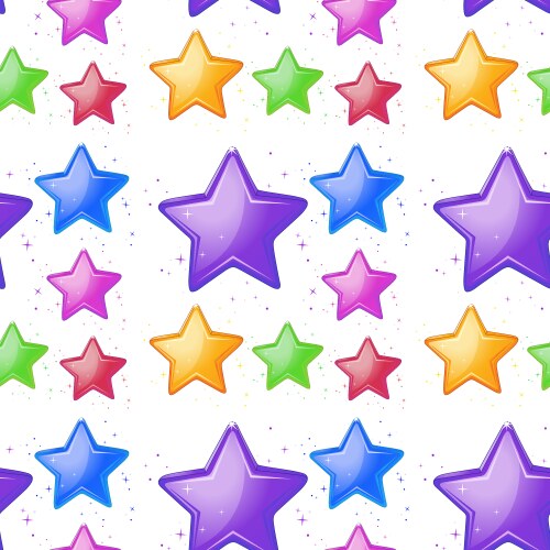 Holographic star pattern Royalty Free Vector Image