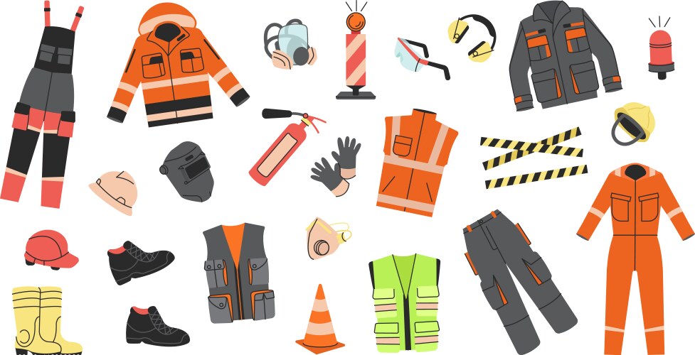 Construction PPE Poster Royalty Free Vector Image