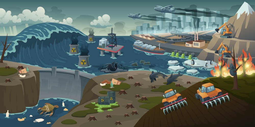 Water Pollution Cartoon Vector Images (over 4,400)