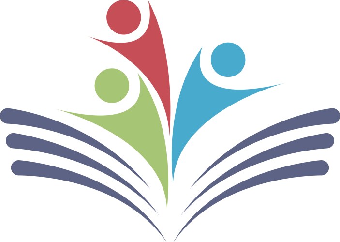 Education school logo design Royalty Free Vector Image