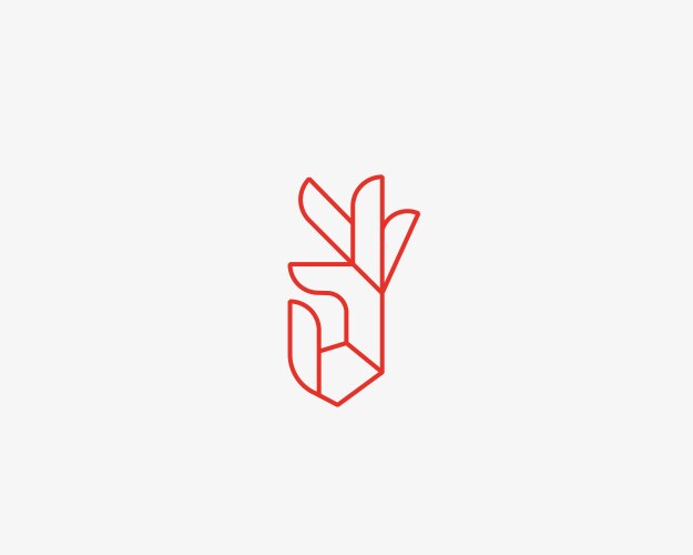 Three linear hand together teamwork hands logo Vector Image