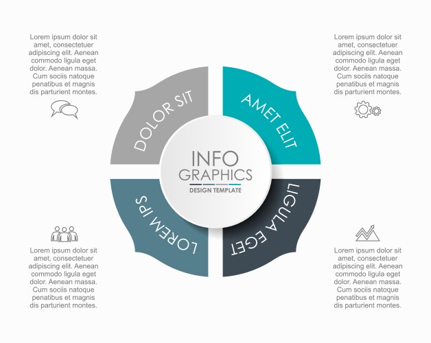 Infographic design template with place Royalty Free Vector
