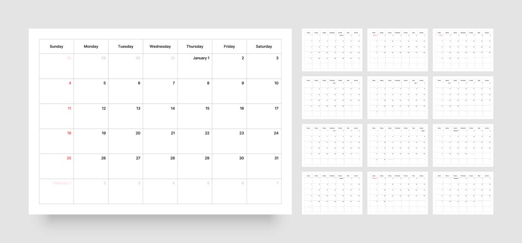 2026 Calendar Vector Images (over 3,100)