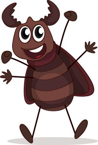 Cartoon funny beetle collection Royalty Free Vector Image