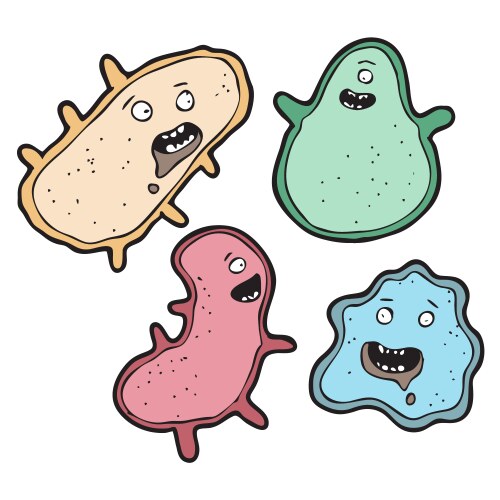 Digitally drawn donuts design hand drawing style Vector Image