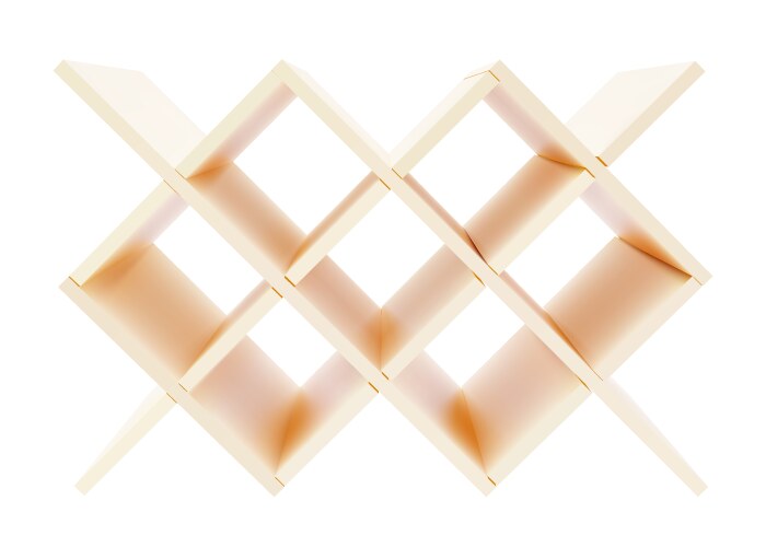 Wooden rack storage stand Royalty Free Vector Image