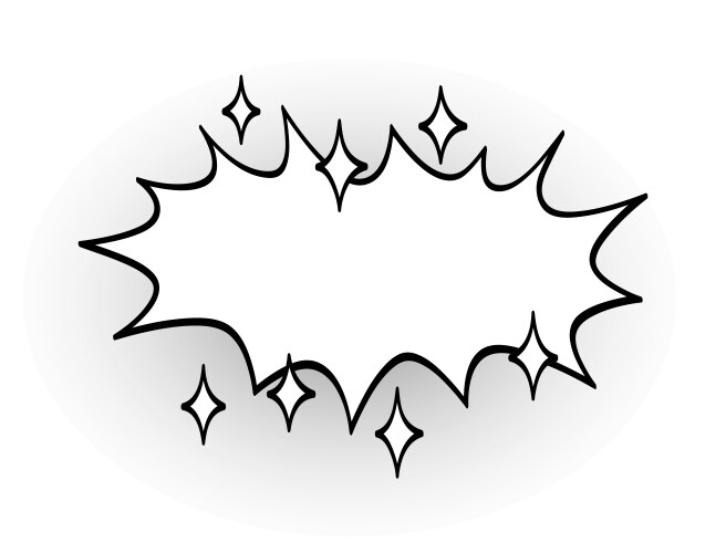 Black and white cartoon comic book pow symbol – Royalty-Free Vector ...