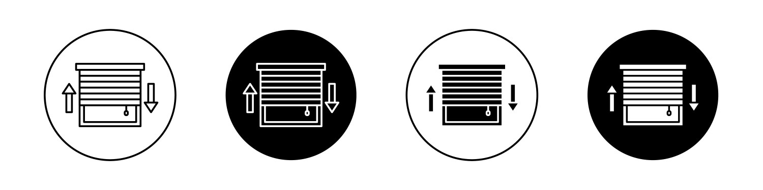 Jalousie icon set window shutter blind symbol Vector Image