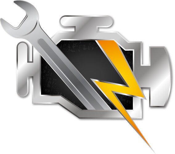 Engine check design Royalty Free Vector Image - VectorStock