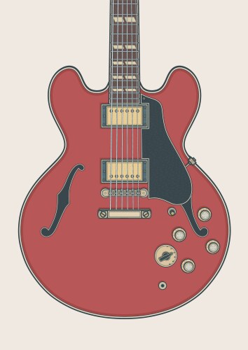 Hollow Body Guitar Vector Images (59)