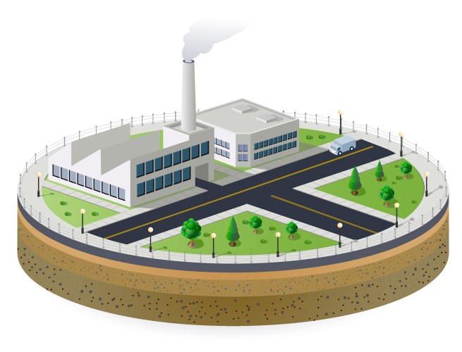 Industrial plant Royalty Free Vector Image - VectorStock