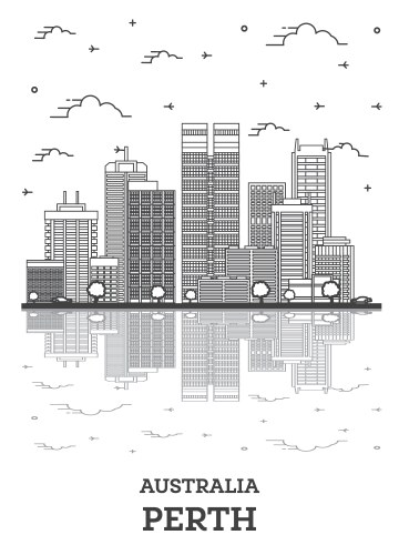 Cityscapes town skyline buildings big city Vector Image