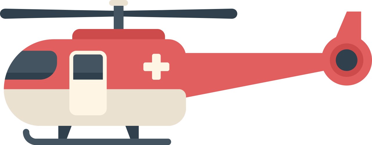Medical helicopter transporting patient Royalty Free Vector