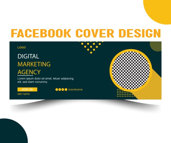 Social media cover design Royalty Free Vector Image