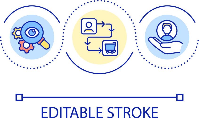 Customer journey mapping icon monochrome simple Vector Image