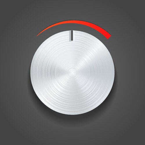 Chrome knob Royalty Free Vector Image - VectorStock